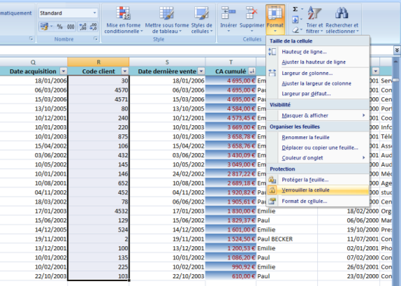 BTS NDRC Lycée Emiland Gauthey • Base de données avec EXCEL