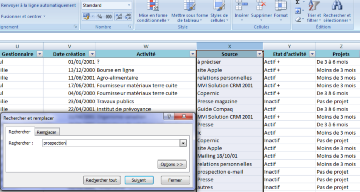 BTS NDRC Lycée Emiland Gauthey • Base de données avec EXCEL